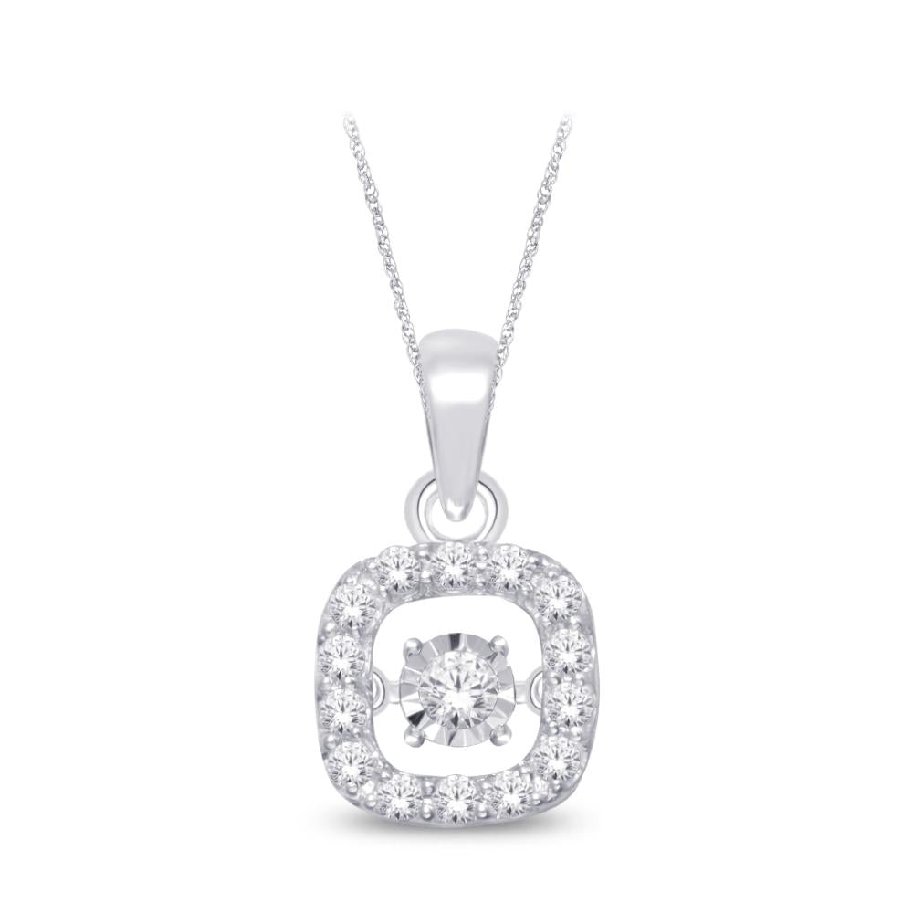 Sterling Silver 1/8 Ct.Tw. Moving Diamond Fashion Pendant – Rays ...